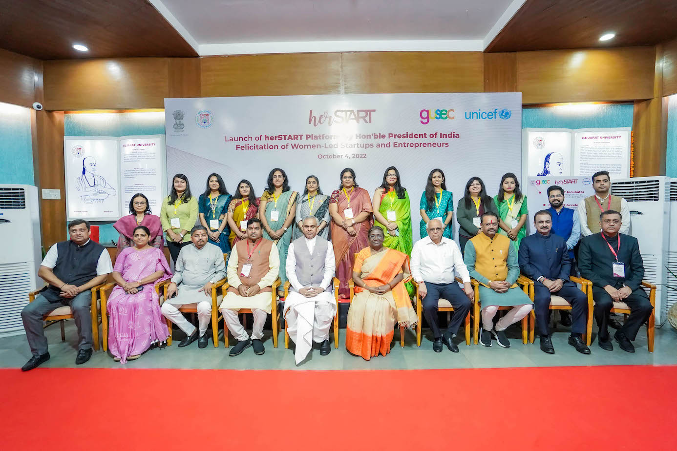 President Droupadi Murmu launches GUSEC’s herSTART platform